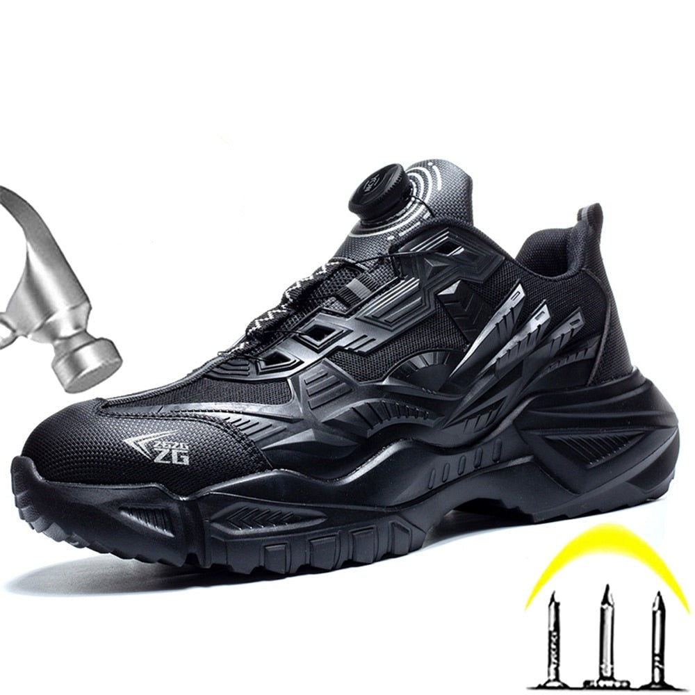 Black rotating button safety shoes - Fargo
